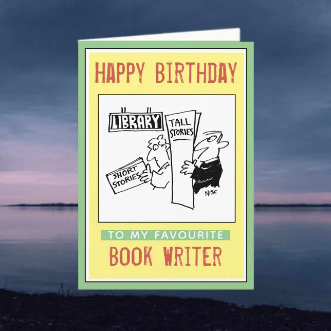 Happy Birthday to a Book Writer Card | Zazzle