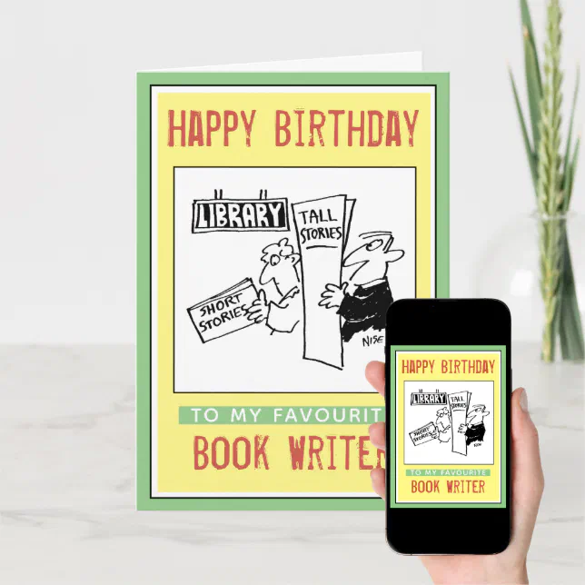 Happy Birthday to a Book Writer Card | Zazzle