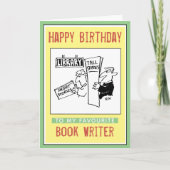 Happy Birthday to a Book Writer Card | Zazzle