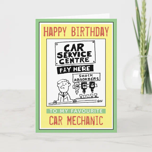 Happy Birthday to a Car Mechanic Card | Zazzle