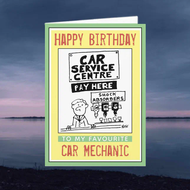 Happy Birthday to a Car Mechanic Card | Zazzle