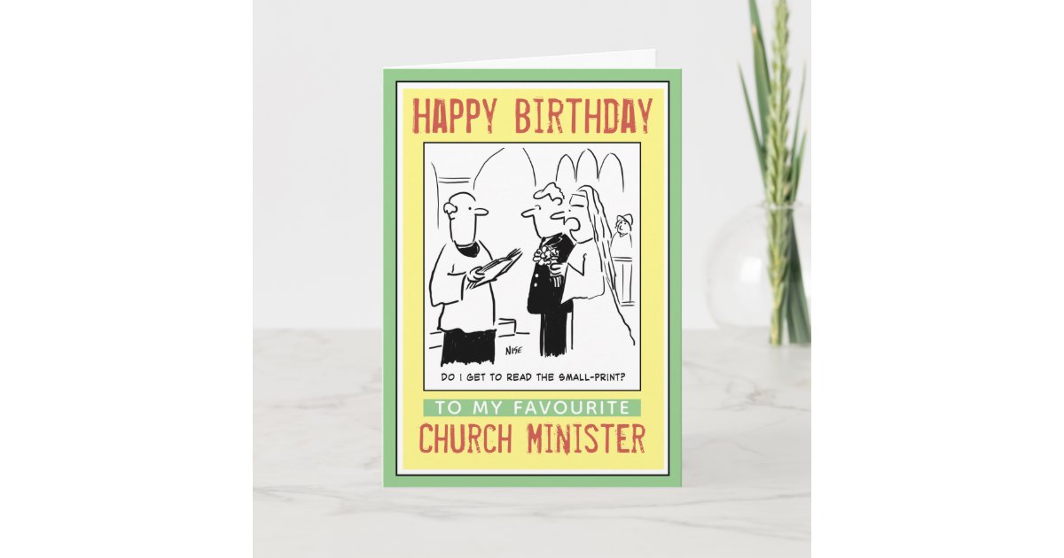Happy Birthday to a Church Minister or Priest. Card | Zazzle.com