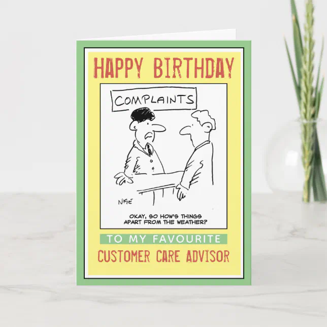 Happy Birthday to a Customer Care Advisor Card | Zazzle