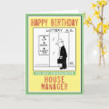 Happy Birthday to a House Manager. Card | Zazzle