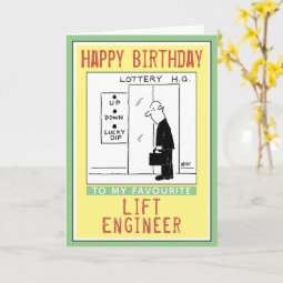 Happy Birthday to a Lift Engineer. Card | Zazzle