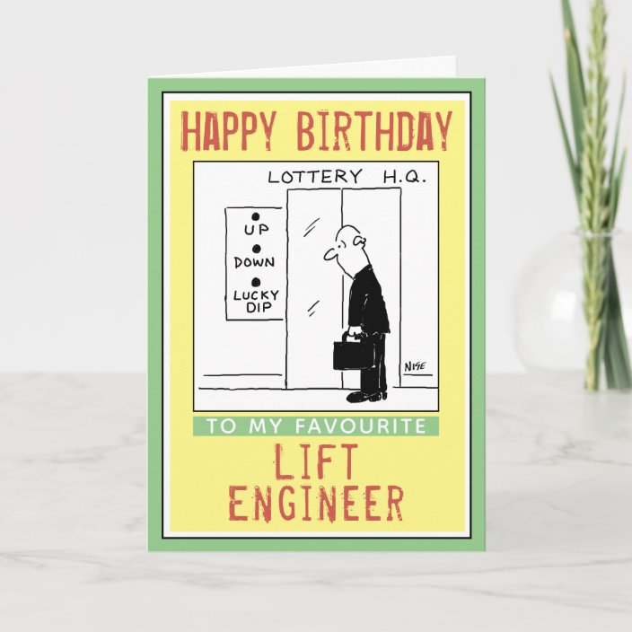Happy Birthday to a Lift Engineer. Card | Zazzle.com