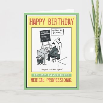 Happy Birthday to a Medical Professional Card | Zazzle