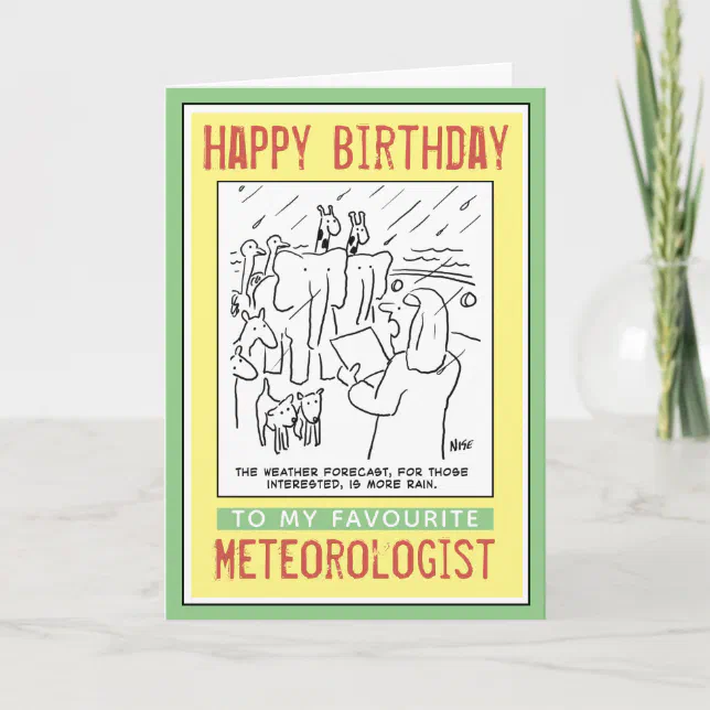 Happy Birthday to a Meteorologist. Card | Zazzle