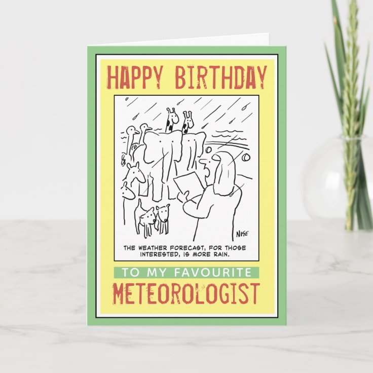 Happy Birthday to a Meteorologist. Card | Zazzle