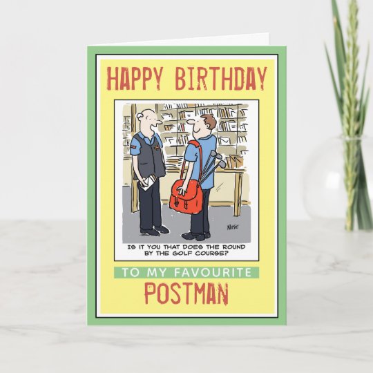 Happy Birthday to a Postman Card | Zazzle.com