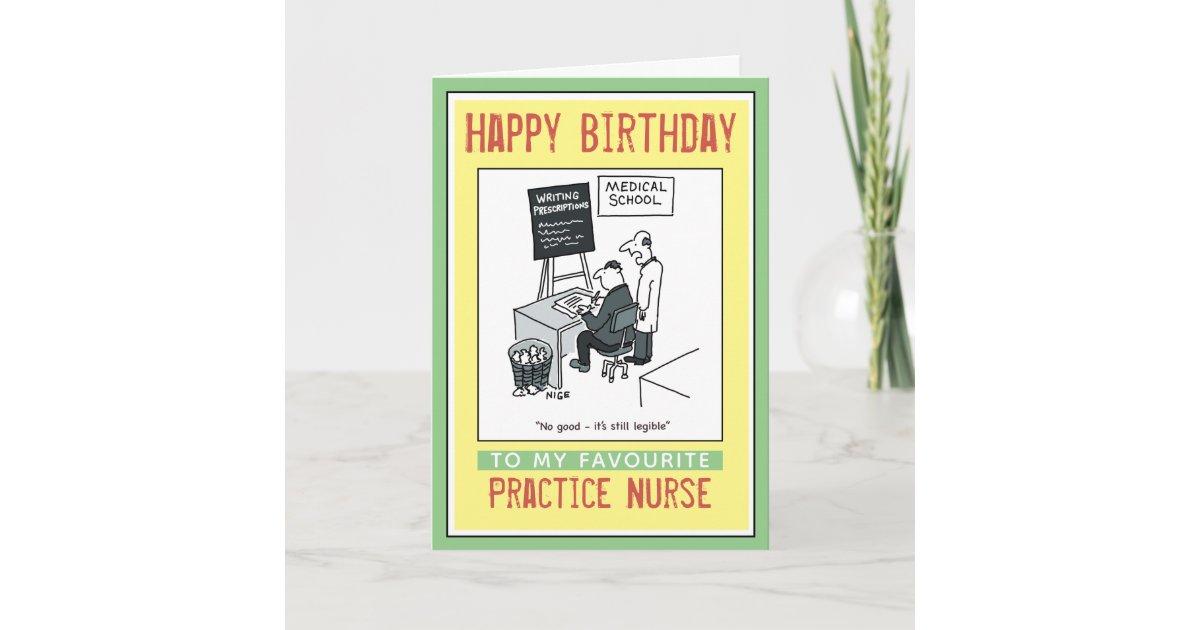 Happy Birthday to a Practice Nurse Card | Zazzle