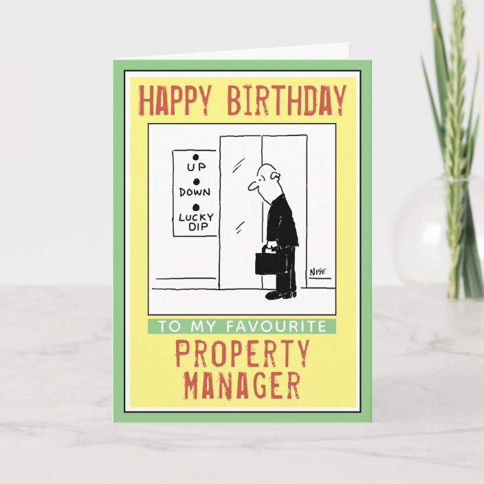 Happy Birthday to a Property Manager. Card | Zazzle.com