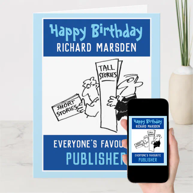 Happy Birthday to a Publisher Card | Zazzle