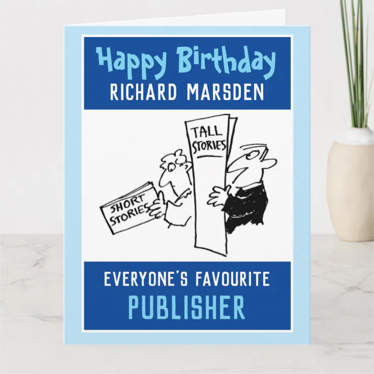 Happy Birthday to a Publisher Card | Zazzle