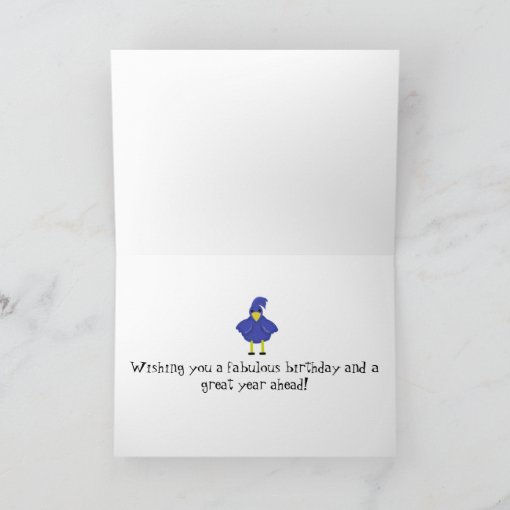 Happy Birthday to a Rare Bird - Cartoon Bird Card | Zazzle