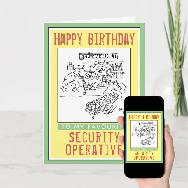 Happy Birthday to a Security Operative. Card | Zazzle