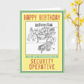 Happy Birthday to a Security Operative. Card | Zazzle