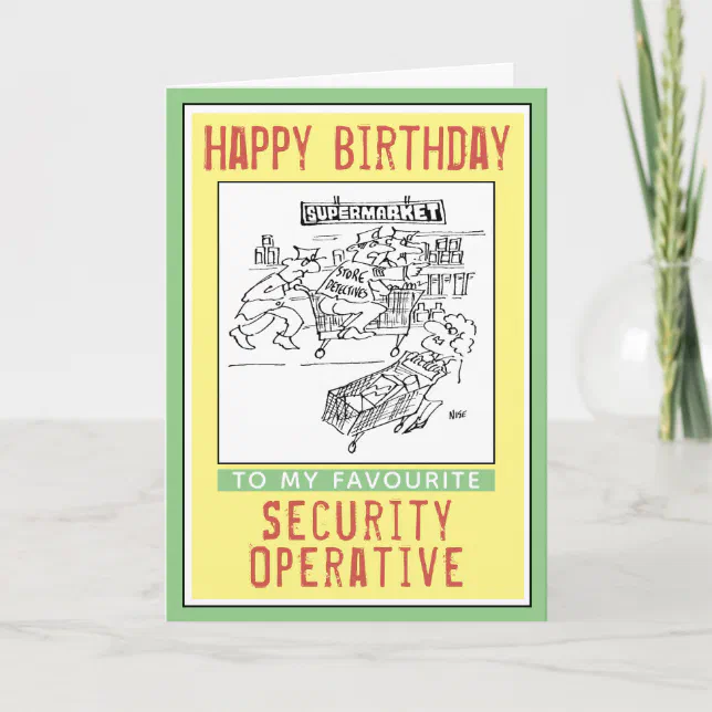 Happy Birthday to a Security Operative. Card | Zazzle