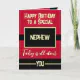 Happy Birthday to a special nephew red black Card | Zazzle