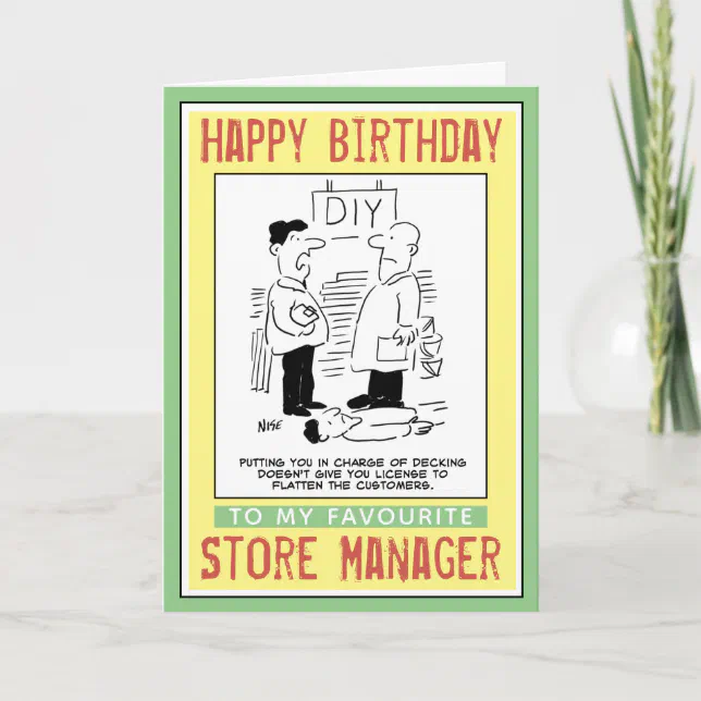 Happy Birthday to a Store Manager. Card | Zazzle