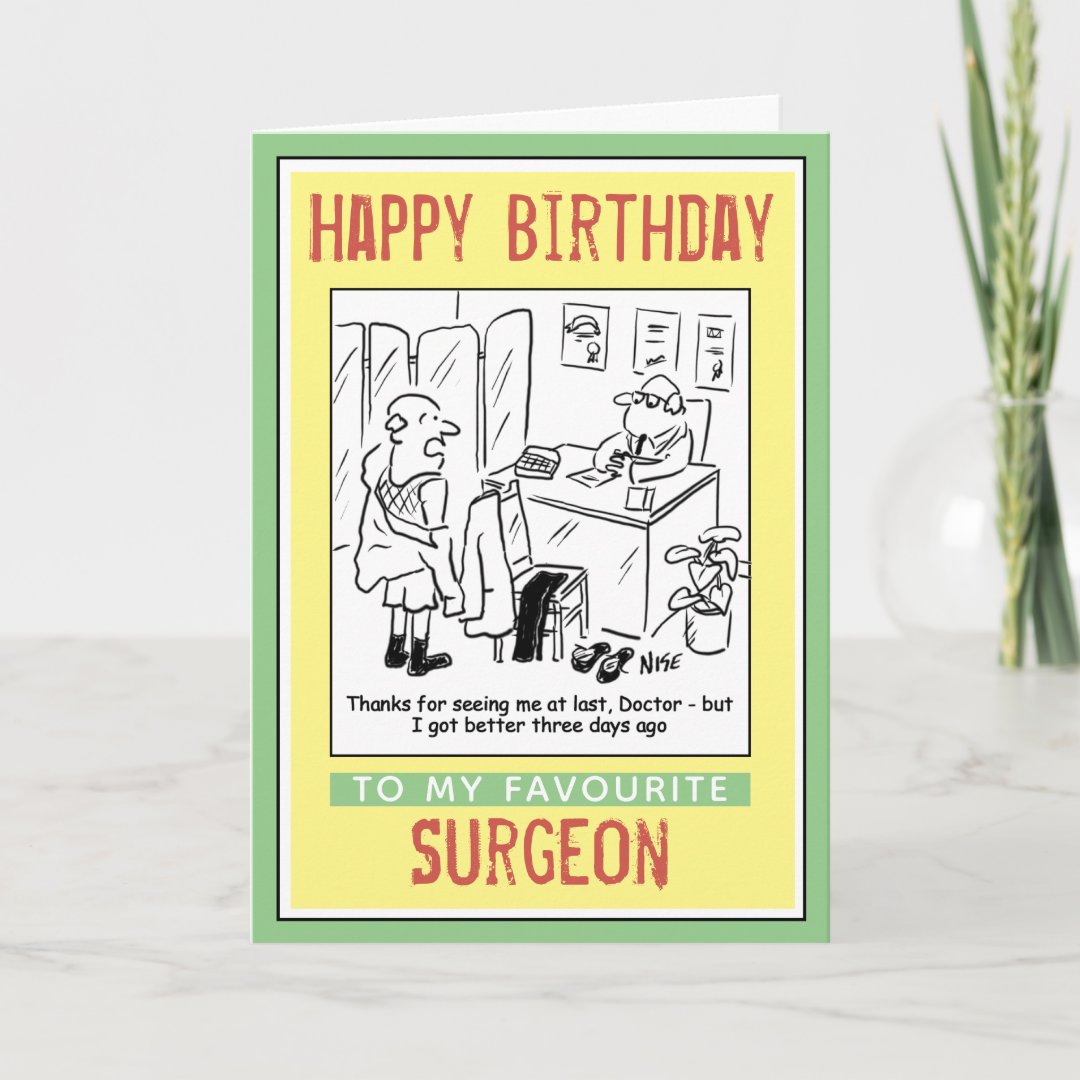Happy Birthday to a Surgeon Card | Zazzle