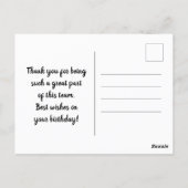 Happy Birthday To A Valued Employee Postcard | Zazzle