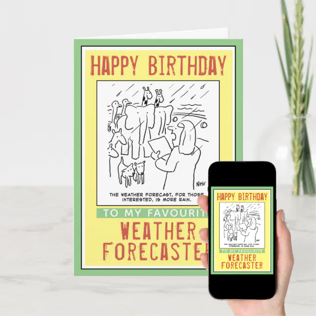 Happy Birthday to a Weather Forecaster. Card | Zazzle