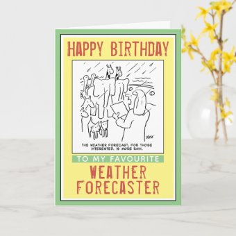 Happy Birthday to a Weather Forecaster. Card | Zazzle