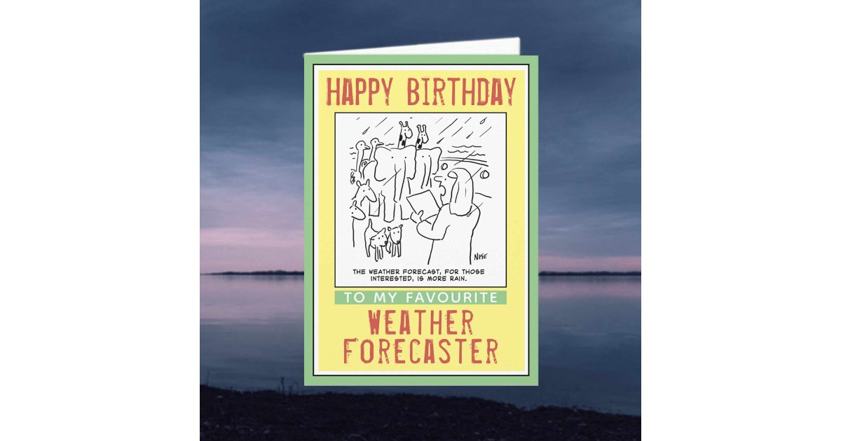 Happy Birthday to a Weather Forecaster. Card | Zazzle