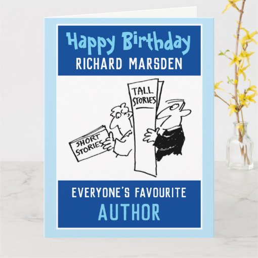Happy Birthday to an Author Card | Zazzle