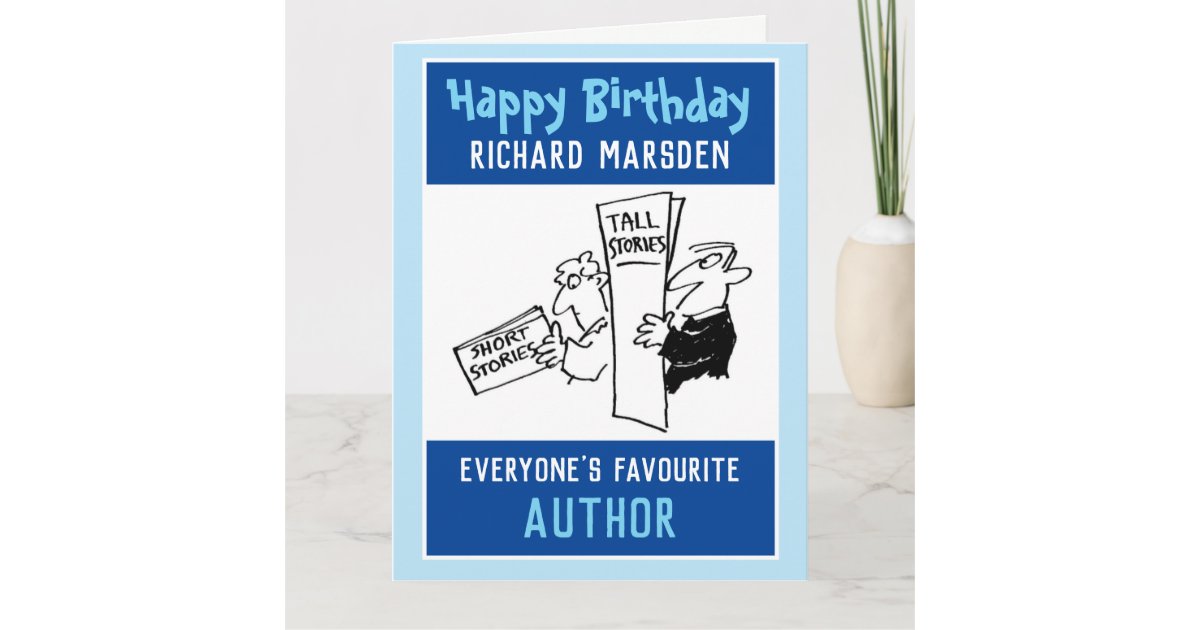 Happy Birthday to an Author Card | Zazzle