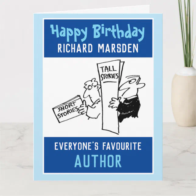 Happy Birthday to an Author Card | Zazzle