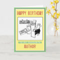 Happy Birthday to an Author Card | Zazzle