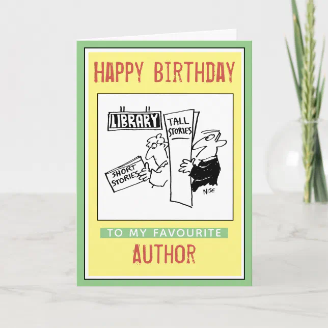 Happy Birthday to an Author Card | Zazzle