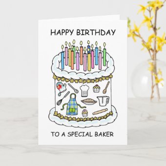 Happy Birthday to Baker Card | Zazzle