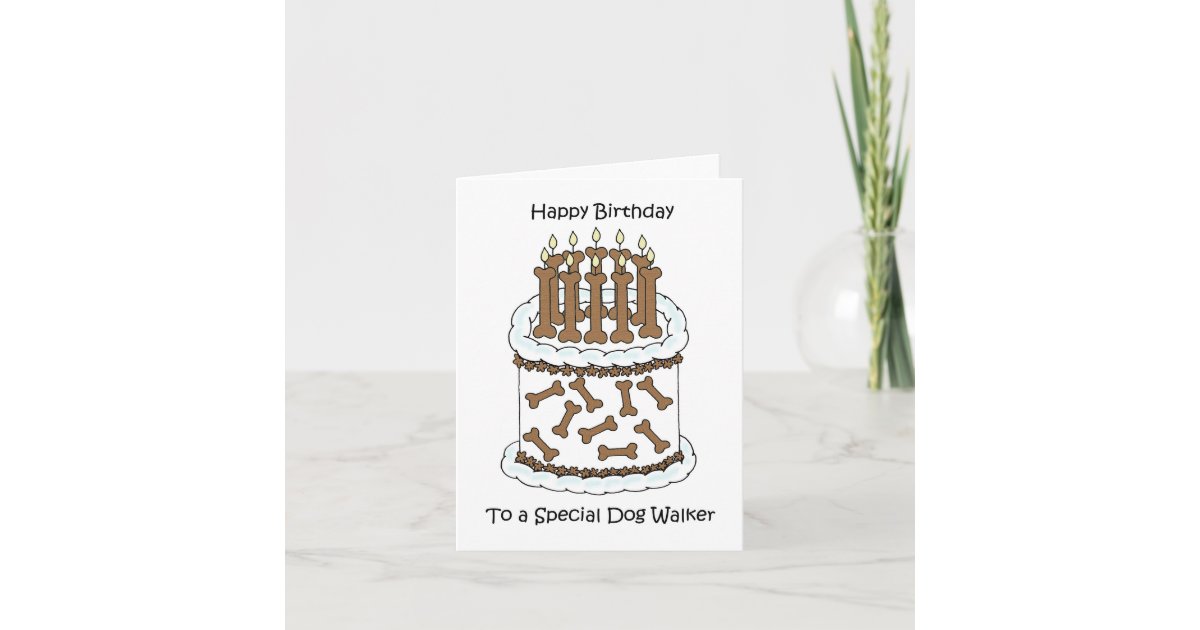 Happy Birthday to Dog Walker Card | Zazzle