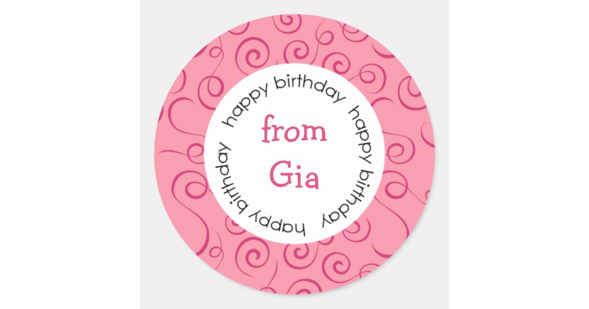 Happy Birthday to/from stickers | Zazzle