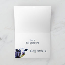Happy Birthday to Moo Have a Moovelous Day Fun Card | Zazzle
