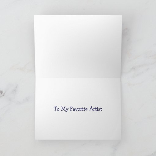 Happy Birthday to my Favorite Artist: Paintbrush Card | Zazzle