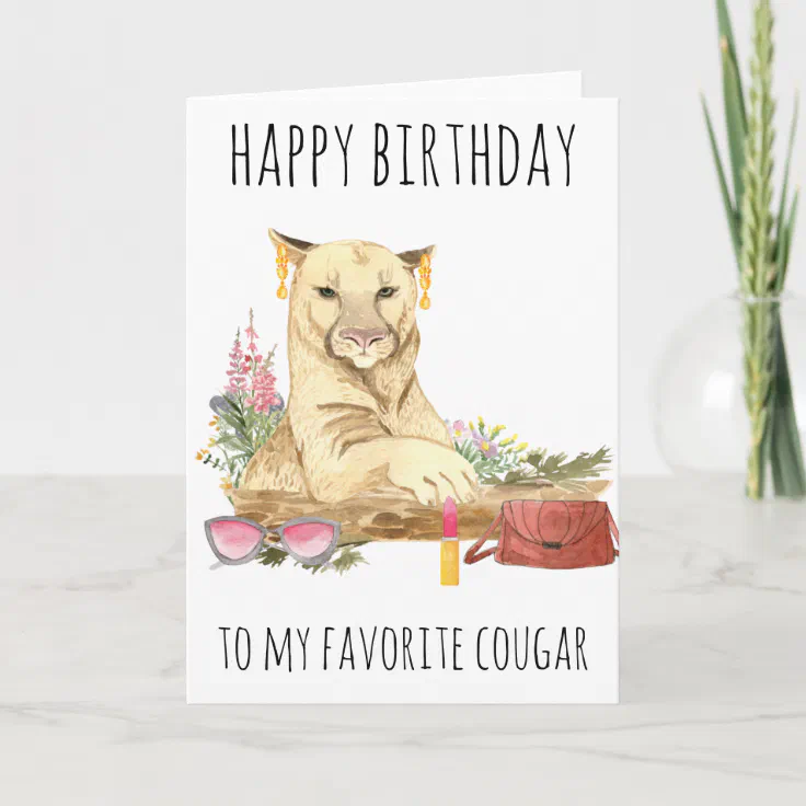Happy Birthday to my Favorite Cougar Card | Zazzle