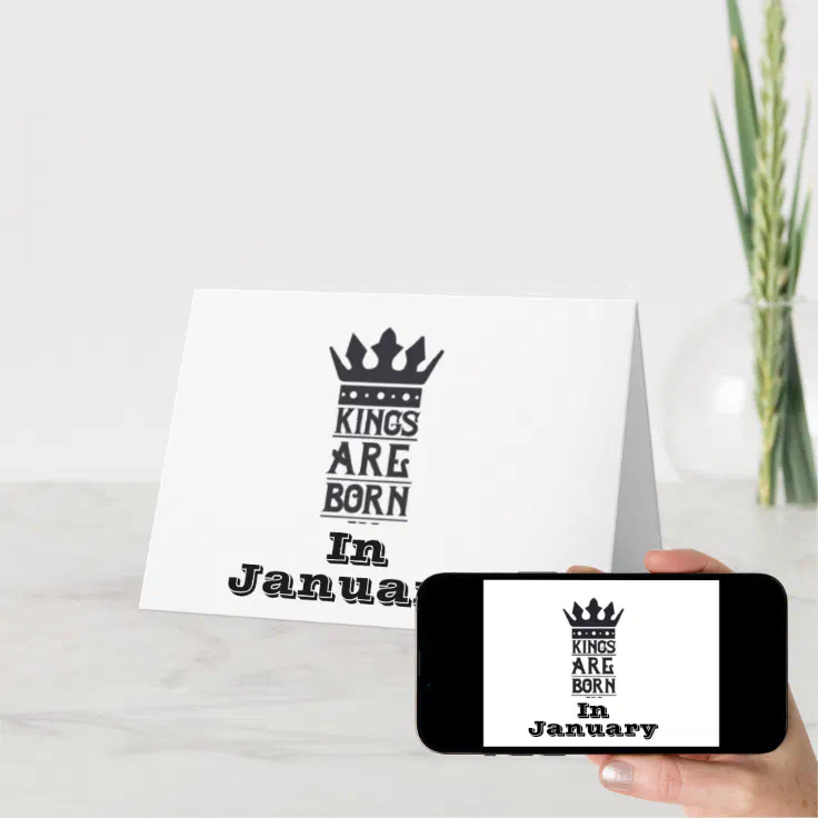 HAPPY BIRTHDAY TO MY "KING" BORN IN "JANUARY" CARD | Zazzle