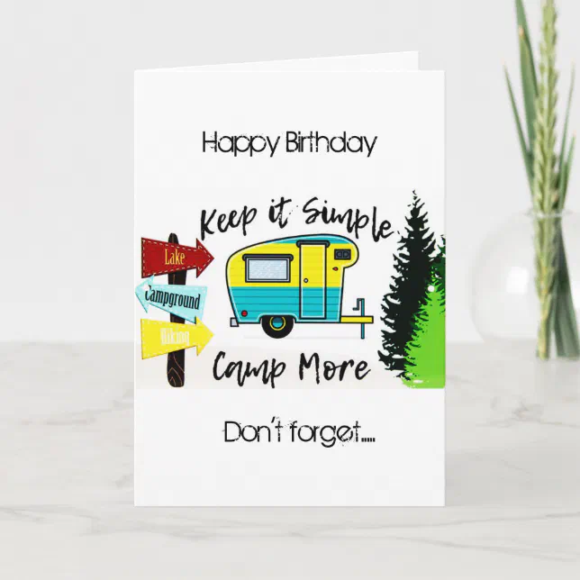 HAPPY BIRTHDAY TO MY ***THE CAMPER*** IN YOUR LIFE CARD | Zazzle