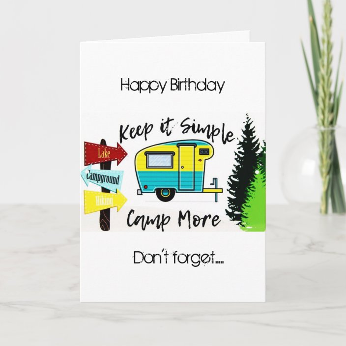 HAPPY BIRTHDAY TO MY ***THE CAMPER*** IN YOUR LIFE CARD | Zazzle.com