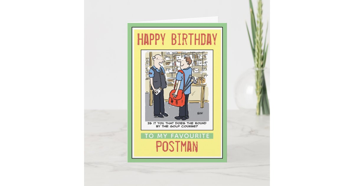 Happy Birthday to Postman Card | Zazzle