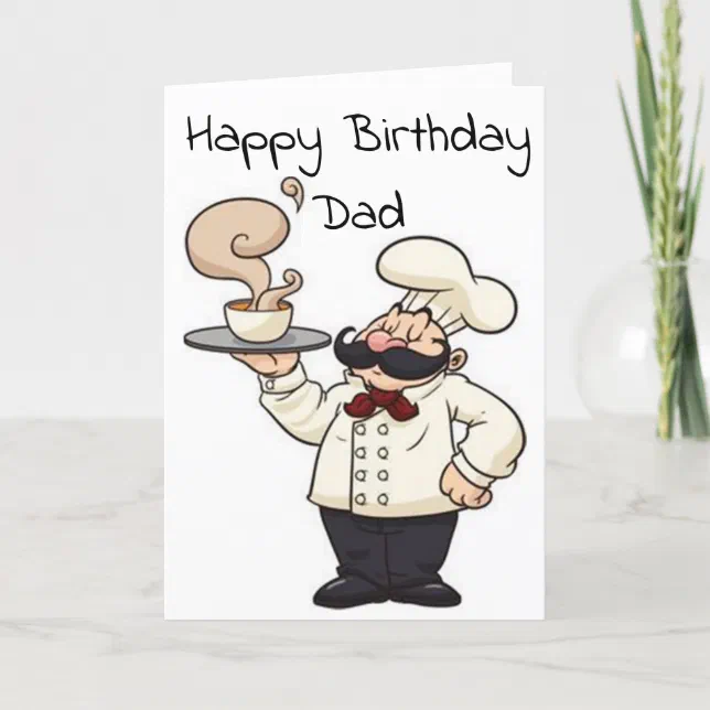 HAPPY BIRTHDAY TO THE BEST COOK ***DAD*** CARD | Zazzle