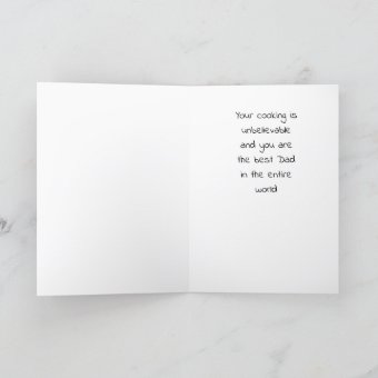 HAPPY BIRTHDAY TO THE BEST COOK ***DAD*** CARD | Zazzle