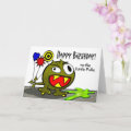 Happy Birthday to the Little Puke Funny Monster Card | Zazzle