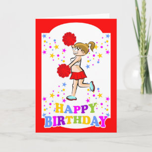Cheerleader Birthday Cards | Zazzle