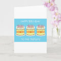 Happy Birthday to the Triplets Card | Zazzle