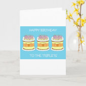 Happy Birthday to the Triplets Card | Zazzle